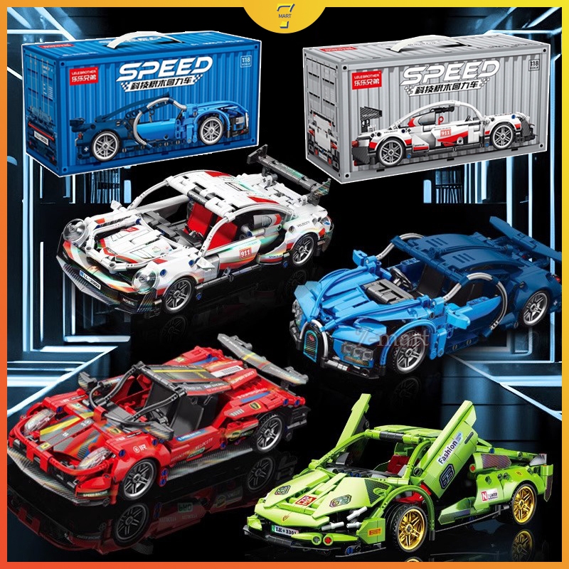 Jual Mainan Building Blocks Mobil Balap Famous Car Puzzle Bricks Balok ...