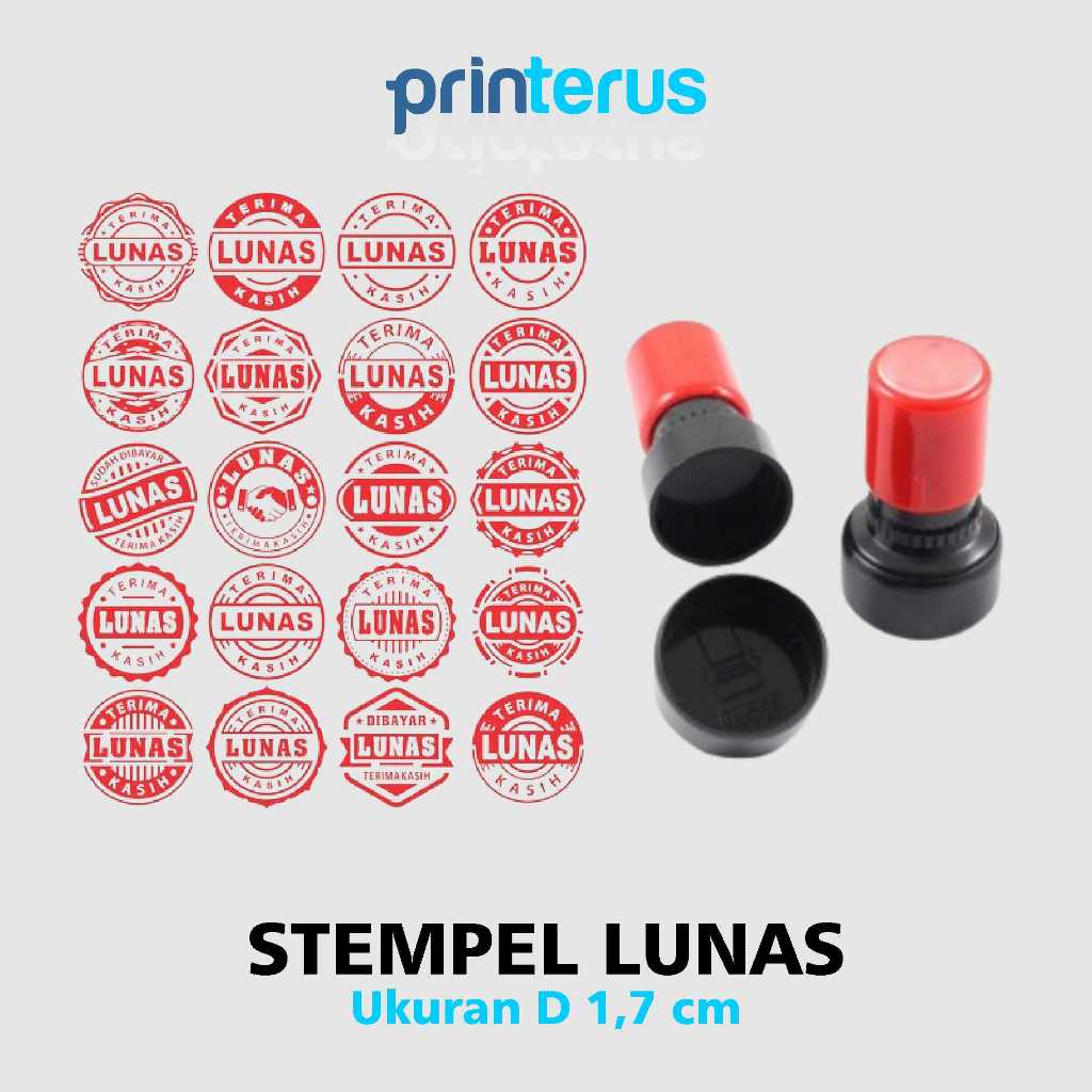 Jual PRINTERUS STEMPEL LUNAS BULAT | Shopee Indonesia