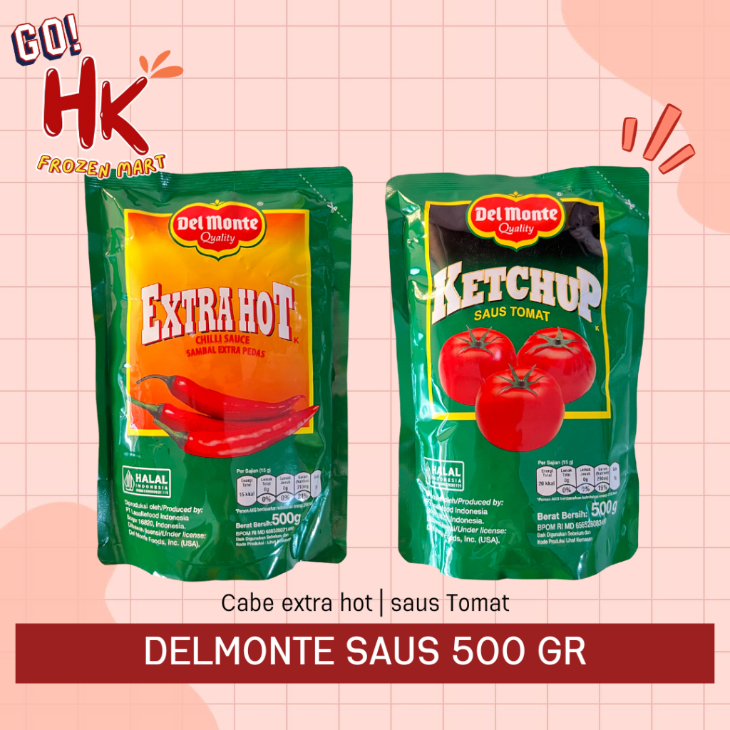 Jual Del Monte Saus Cabe Extra Hot & Saos Tomat 500gr ketchup tomato ...