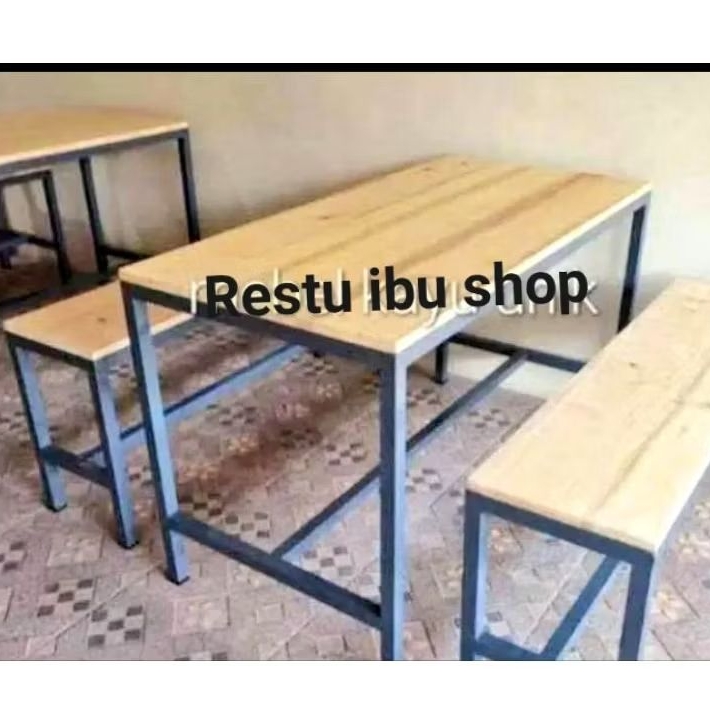 Jual meja makan besi hollo tebal4x4 | Shopee Indonesia