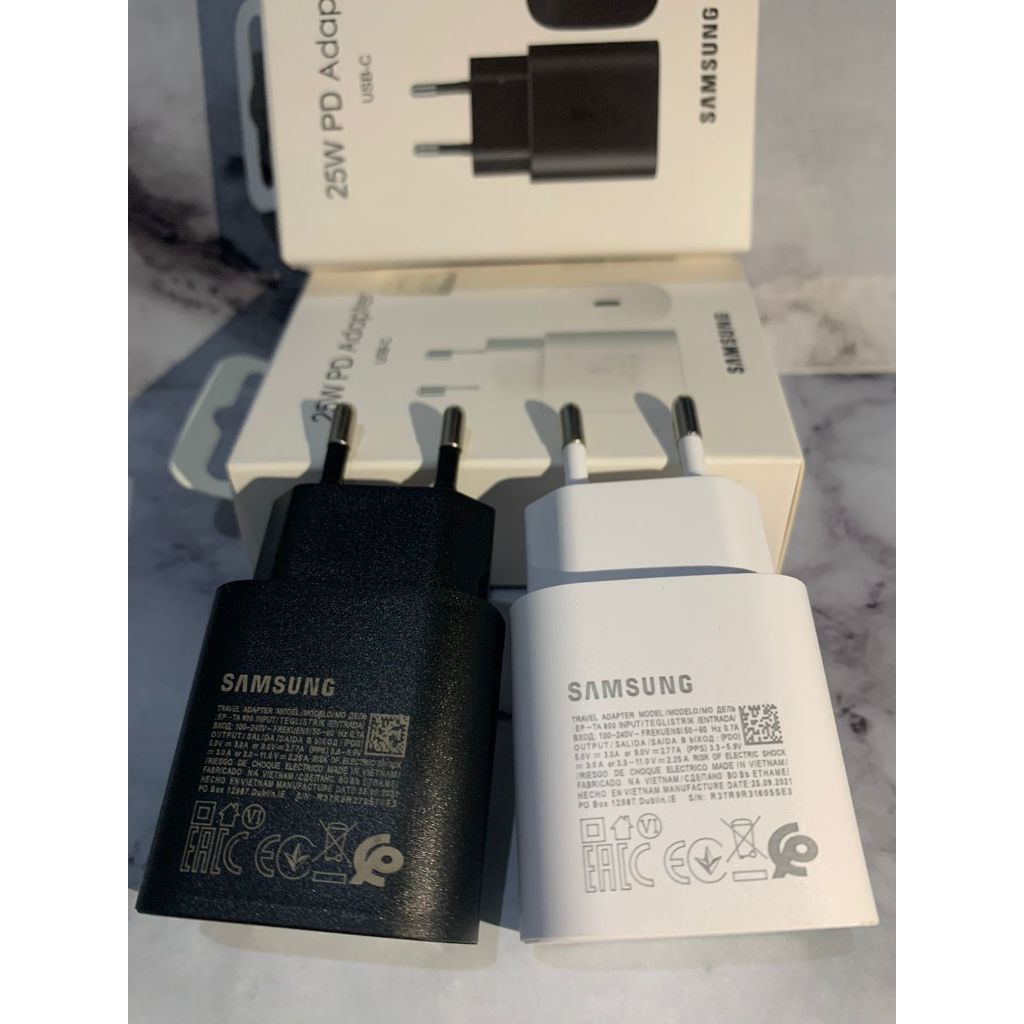 Jual adaptor charger samsung 25w usb type C superfast charging original ...