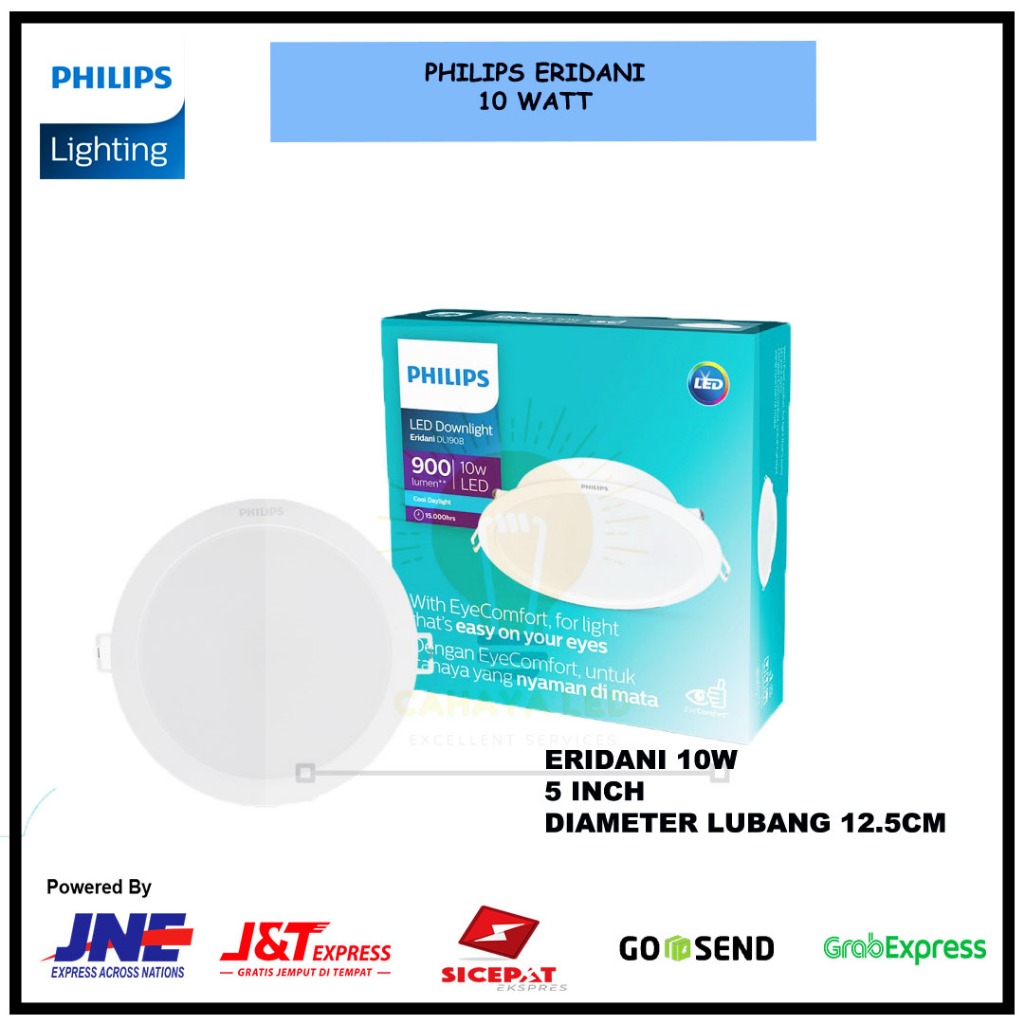 Jual PHILIPS DOWNLIGHT LED ERIDANI GEN 2 DL190B 10w / 10 Watt D125 5 ...