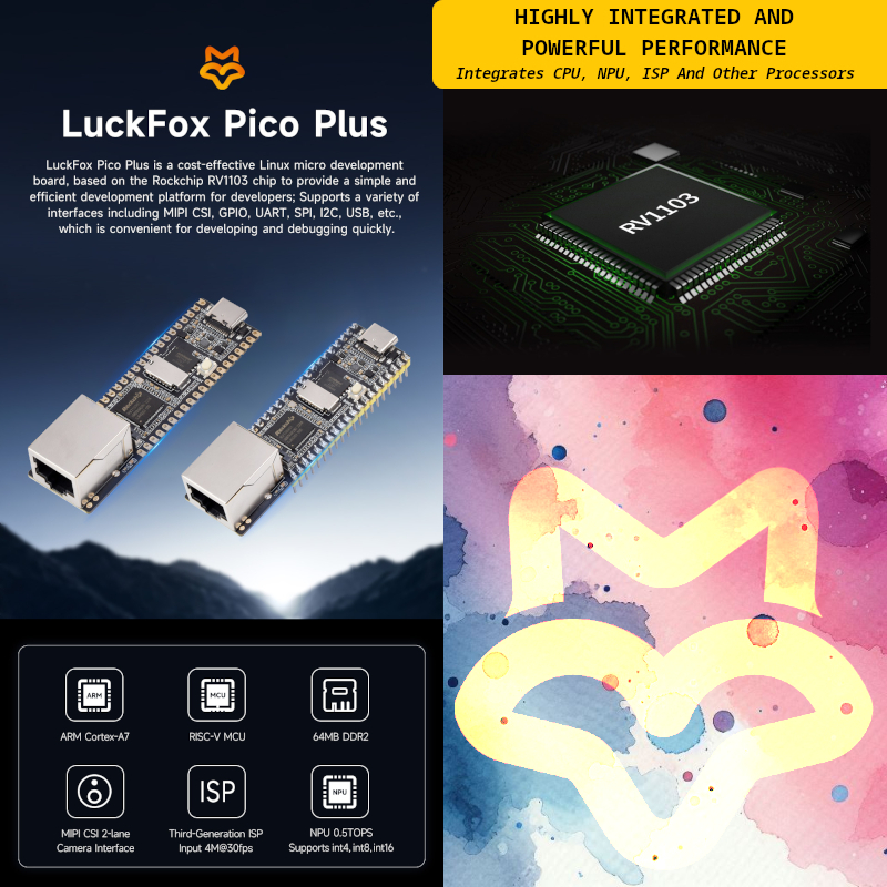 Jual LUCKFOX PICO PLUS RV1103 LINUX MICRO DEVELOPMENT BOARD INTEGRATES ...