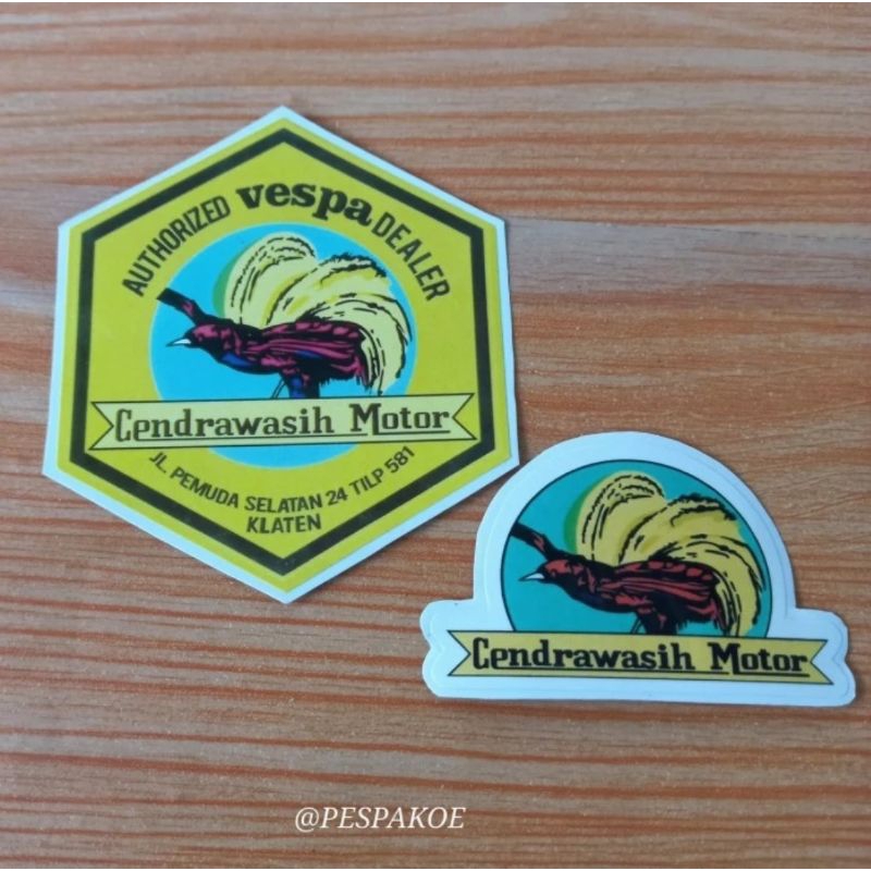 Jual Sticker stiker dealer vespa Cendrawasih motor anti air dan minyak ...