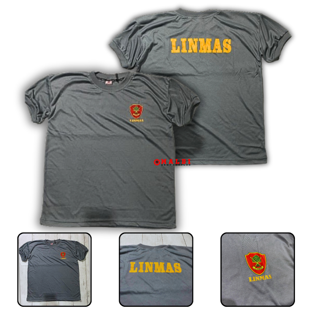 Jual Kaos LINMAS HANSIP Abu Lengan Pendek Terbaru Sablon Logo | Shopee ...
