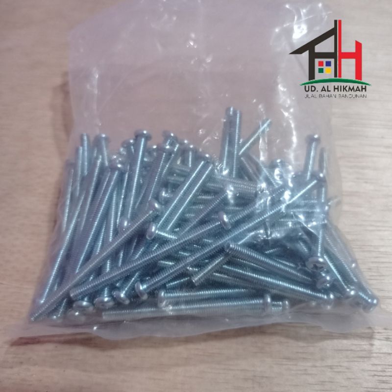 Jual BAUT JP 4X50 MM GALVANIS SCREWS JP 4 X 50 MM ISI 100 PCS | Shopee ...