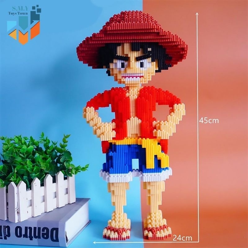 Jual TSC Nano Blocks ONE PIECE LUFFY STRAWHATS 3D Model, Mainan Blok ...
