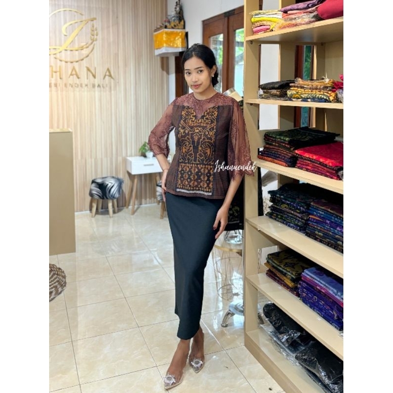 Jual endek kombinasi brokat | Shopee Indonesia