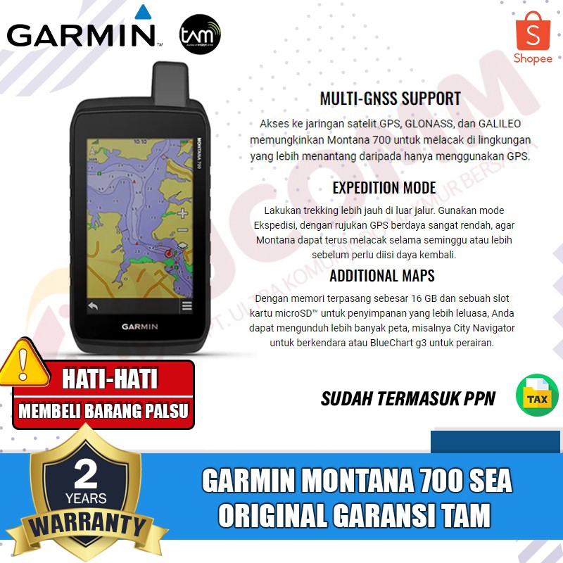 Jual GARMIN Montana 700 Gps Touchscreen Montana700 Original Ipx 7 Gps ...