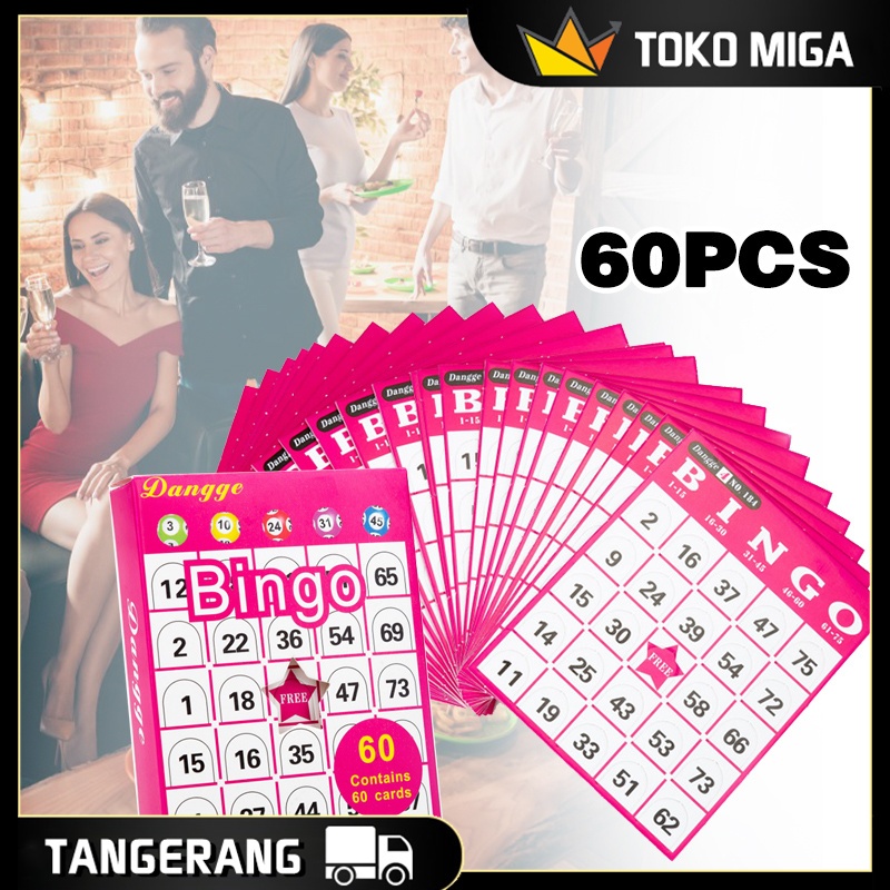 Jual Kartu Mainan Bingo Set 60 Buah/Kotak Bingo Board 9 Warna | Shopee ...