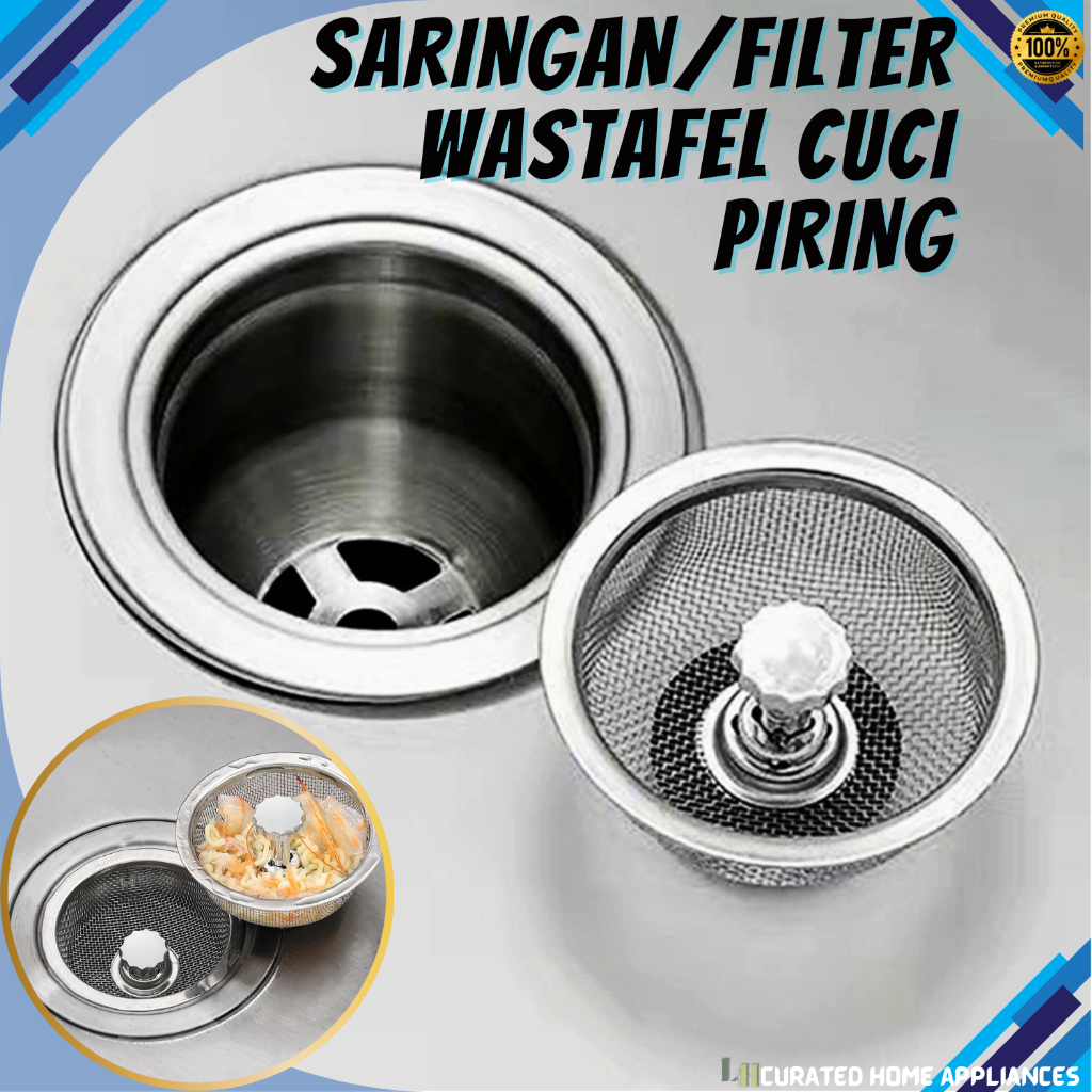 Jual Saringan Wastafel Cuci Piring Stainless | Filter Penyaring Saluran ...