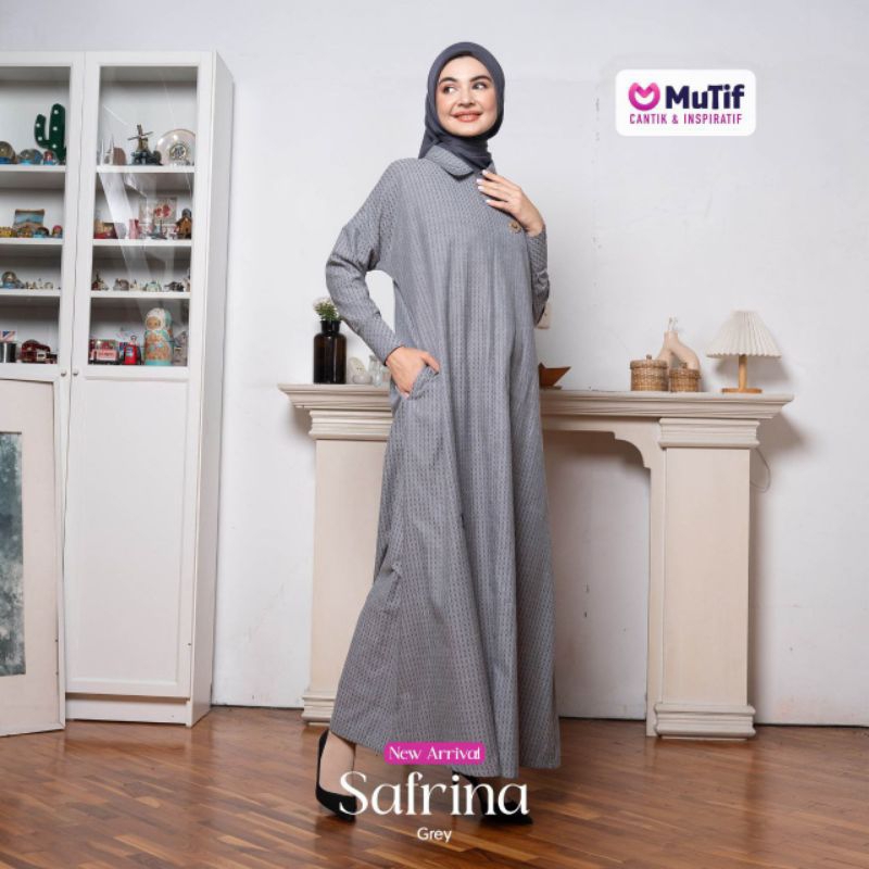 Jual Gamis Mutif Safrina Grey | Shopee Indonesia