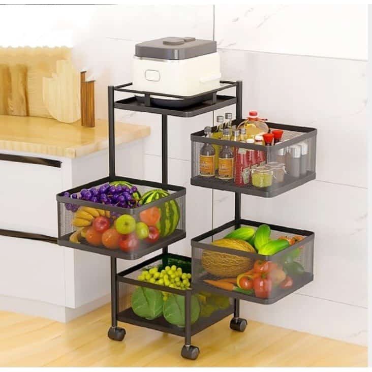 Jual Rak Carbon Steel Storage Rak Roda Troli Putar | Shopee Indonesia