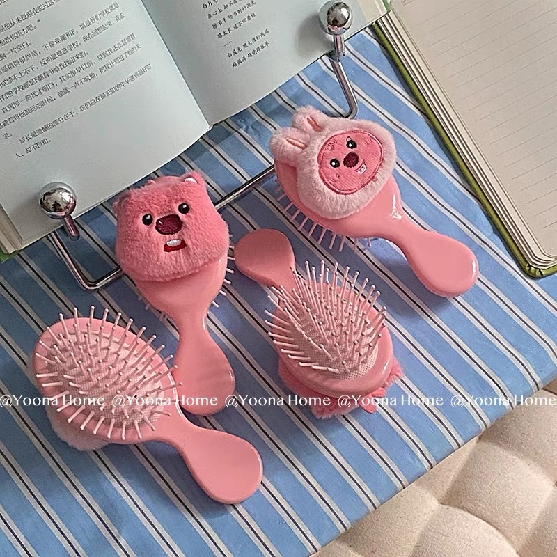 Jual Pinky Row - Pink Loopy Comb - Pink Loopy Mirror - Sisir Rambut ...