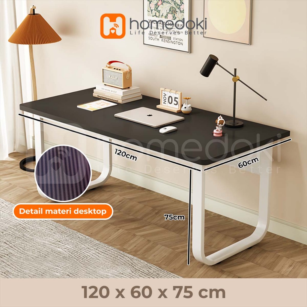 Jual Homedoki Meja Kerja/ Meja Kantor/ Meja Belajar/ Office Table/ Meja Kayu Minimalis | Shopee ...