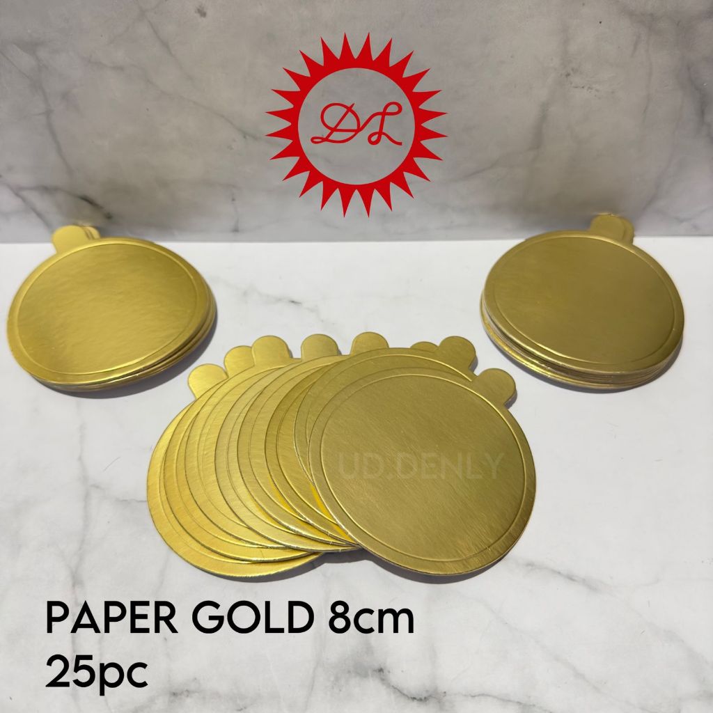 Jual Paper Gold Round / Paper Plate Gold / Alas Kue Warna Emas Diameter ...