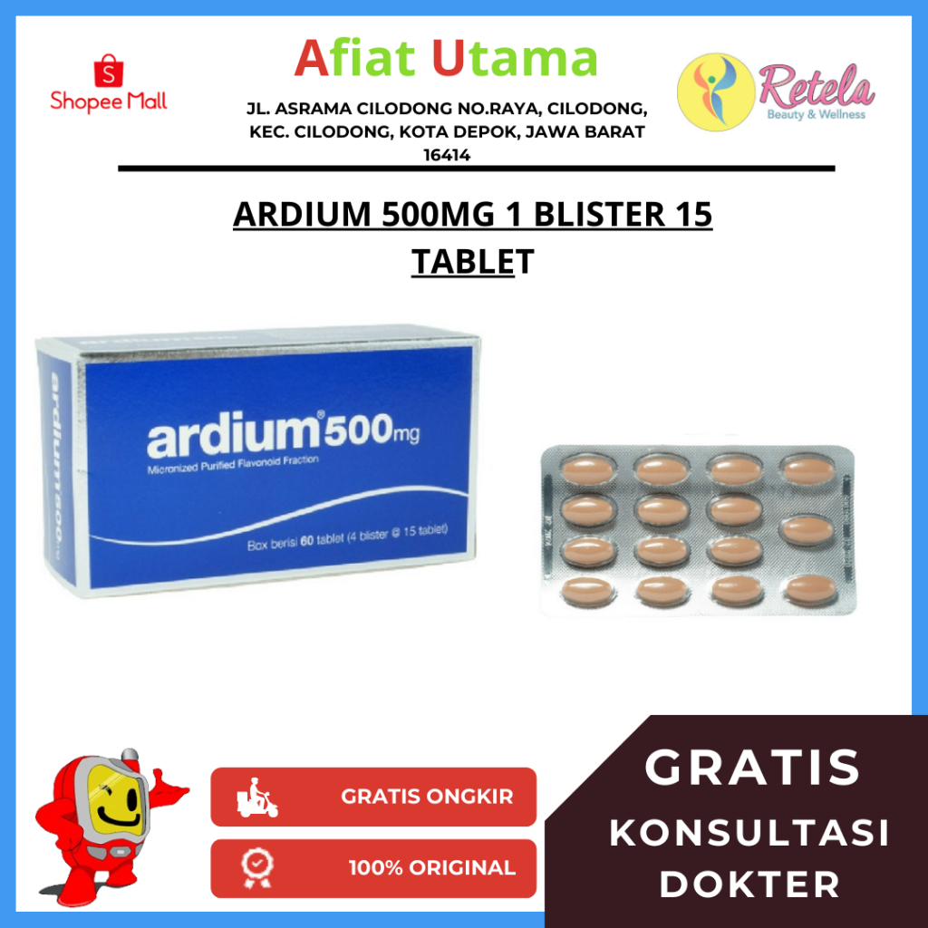 Jual Ardium 500Mg 1 Blister 15 Tablet | Shopee Indonesia
