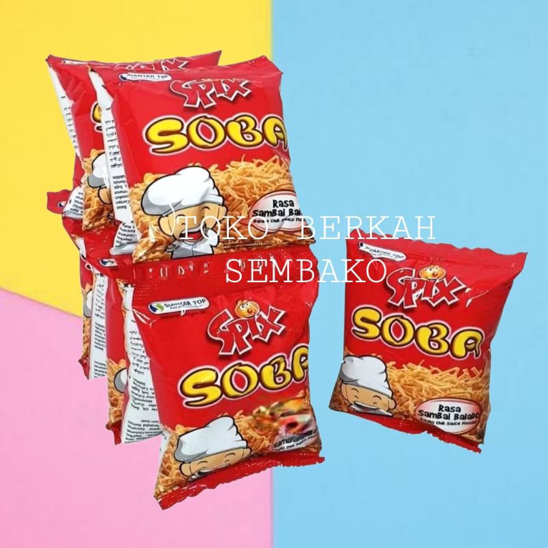 Jual (RENCENG) Soba Spix Mie Rasa Sambal Balado 16gr Isi 10pcs | Shopee ...