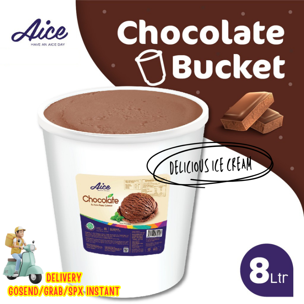 Jual AICE Chocolate Bucket Ice Cream Es Krim Ember 8Liter / Eskrim Rasa ...