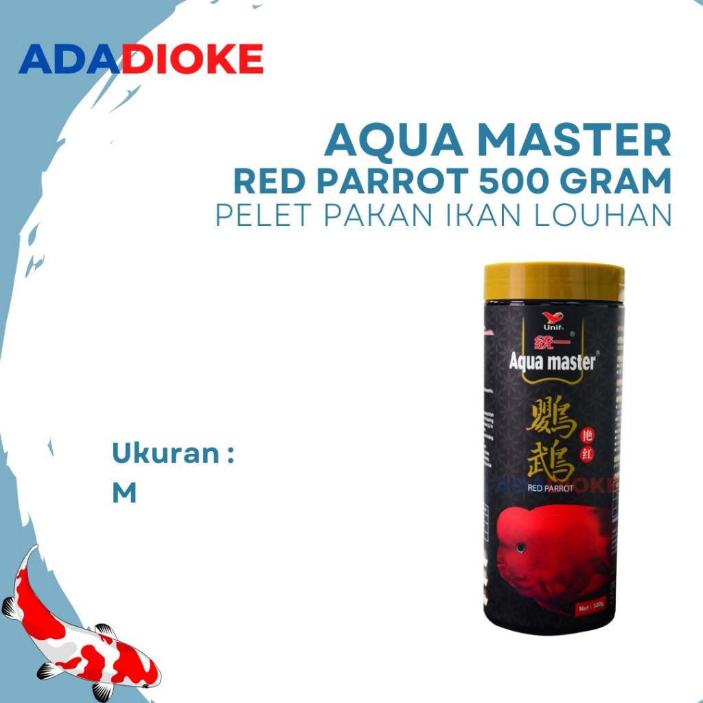 Jual Pakan Ikan Louhan / Red Parrot AQUA MASTER Fish Food Red Parrot ...