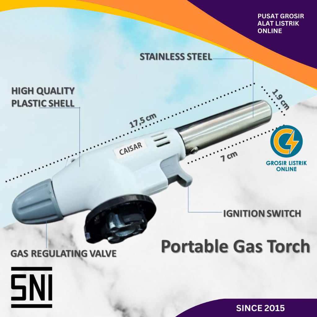 Jual PEMANTIK KEPALA GAS TORCH FLAME GUN PORTABLE LAS API CAISAR ...