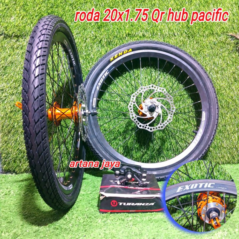 Jual Roda sepeda velg 20 sudah di pasang ban 20 x 1.75 exotic sudah ...