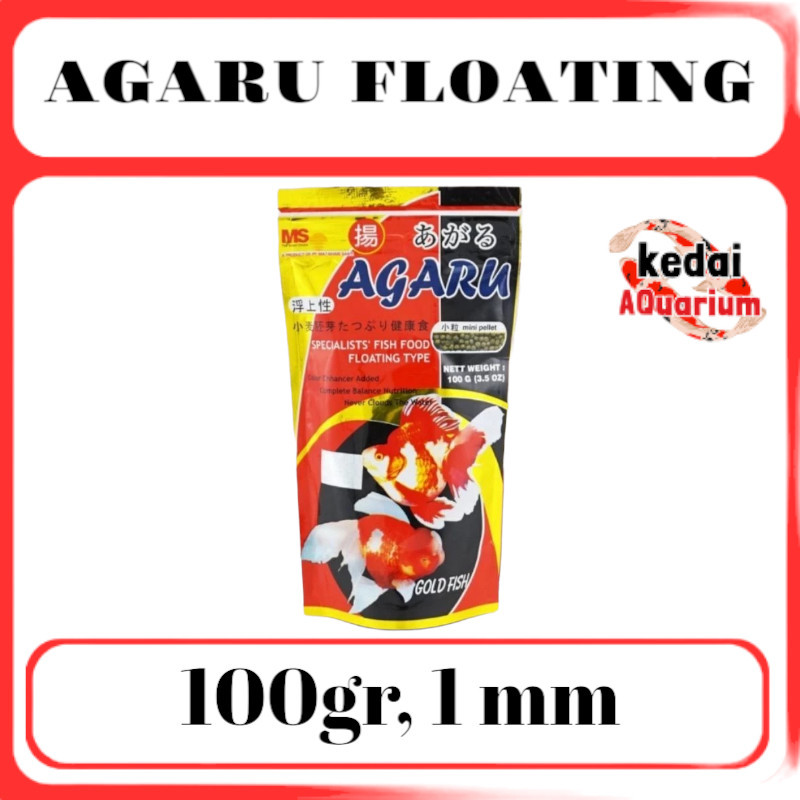 Jual Agaru Floating 1mm 100gr Pelet Ikan Hias Mas Koki Tipe Mengapung ...
