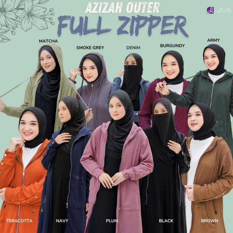 Jual AZIZAH OUTER MUSLIMAH BY ALIETHA JACKET WANITA TERBARU VIRAL ...