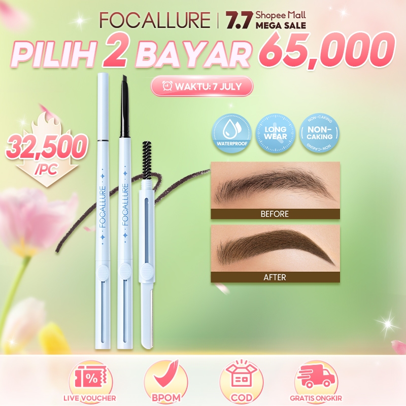 Jual FOCALLURE Pensil Alis 3-in-1 Pro-shaping Kuas & Pisau Cukur Bawaan ...