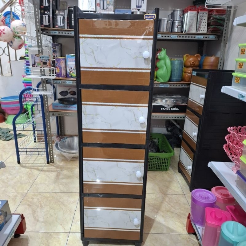 Jual Lemari pakaian minimalis/snap box susun 4 nandos | Shopee Indonesia