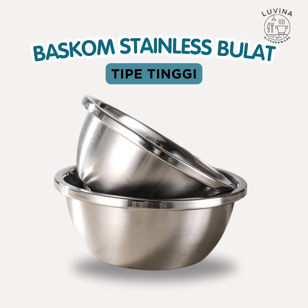 Jual Baskom - Baskom Stainless Steel Baskom Tinggi Tebal Mangkuk ...