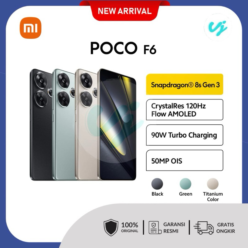 Jual [NEW] POCO F6 5G ( 12/512 | 8/256 ) NFC Snapdragon 8s Gen 3 OIS ...