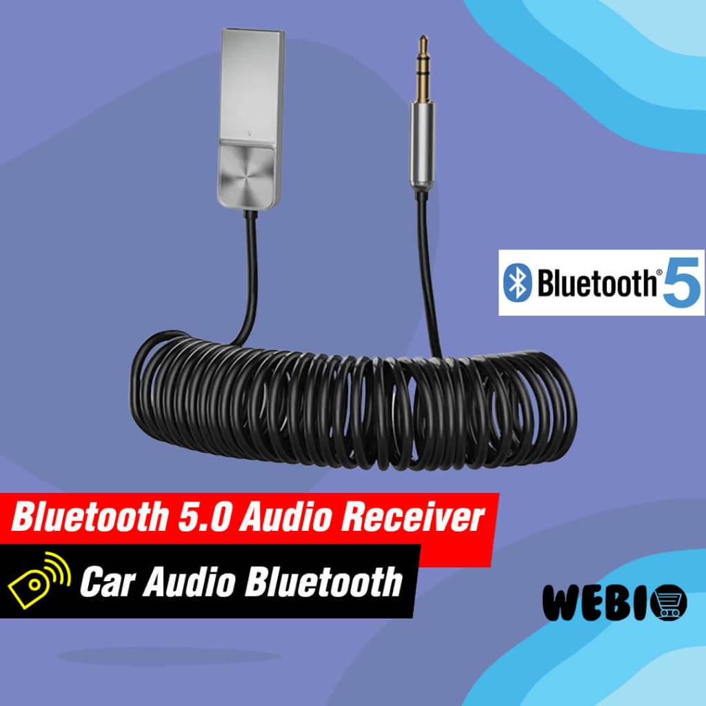 Jual Car Wireless Bluetooth USB Receiver to Audio Aux 3.5mm Cable ...