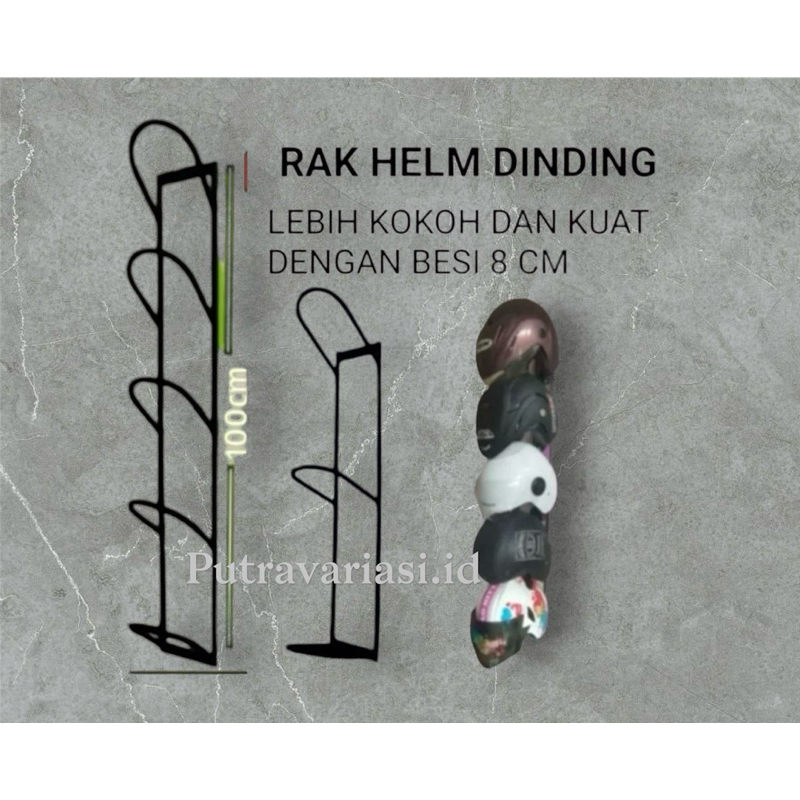 Jual RAK HELM GANTUNG BESI 5 SUSUN / RAK GANTUNGAN HELM KOKOH KUAT ...