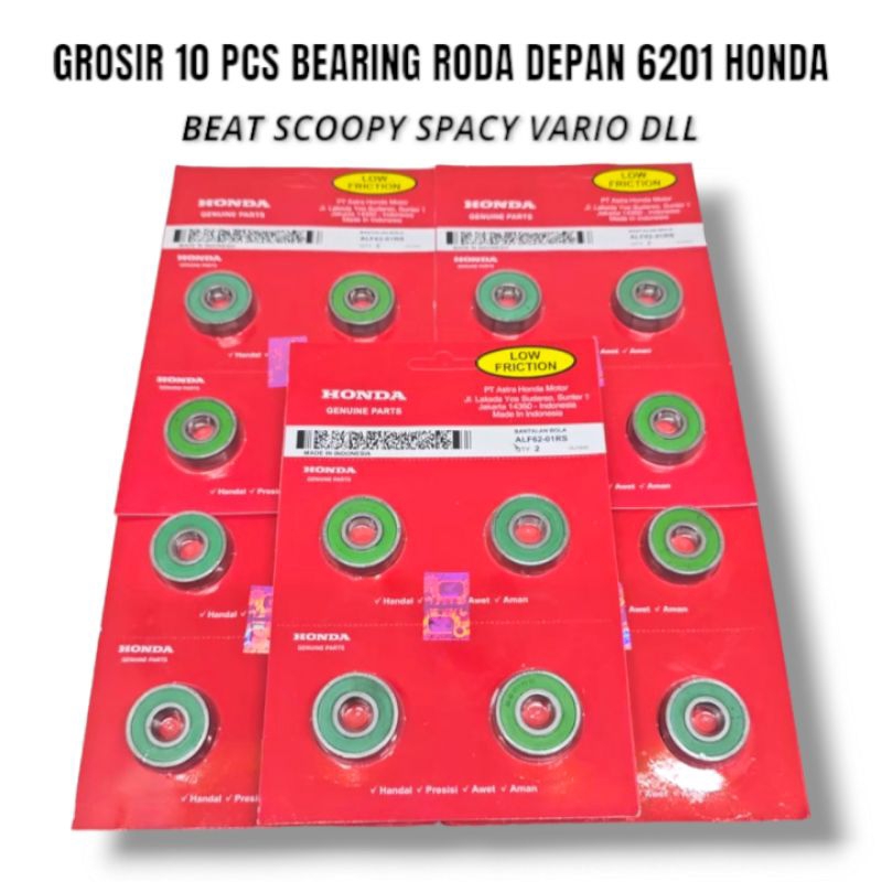 Jual Grosir (10 PCS) 6201 RS Bearing Laher roda depan Bantalan Bola ...