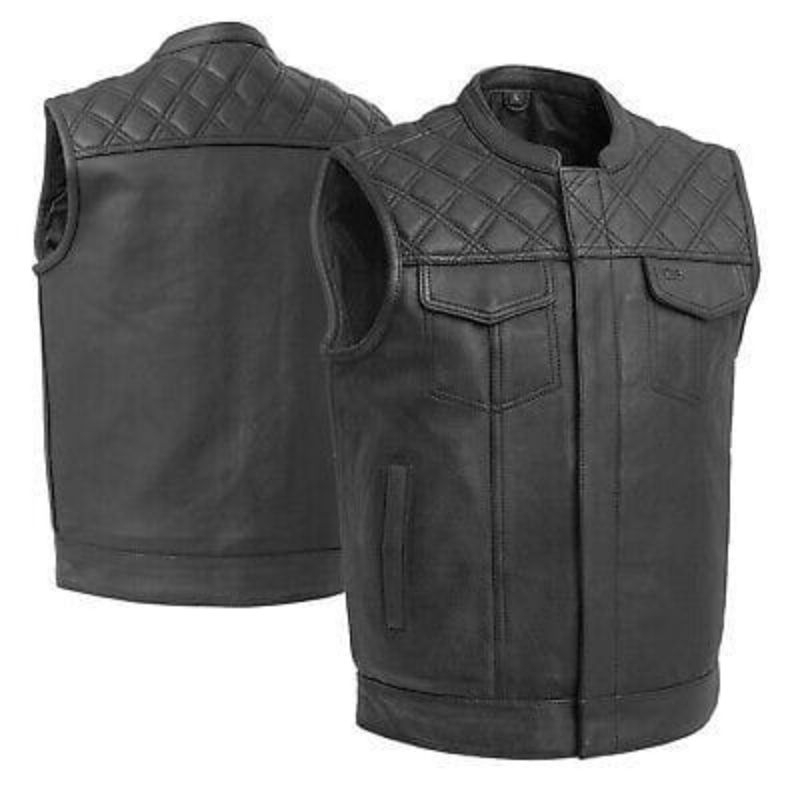 Jual Rompi kulit pria asli domba super - vest kulit motor original ...