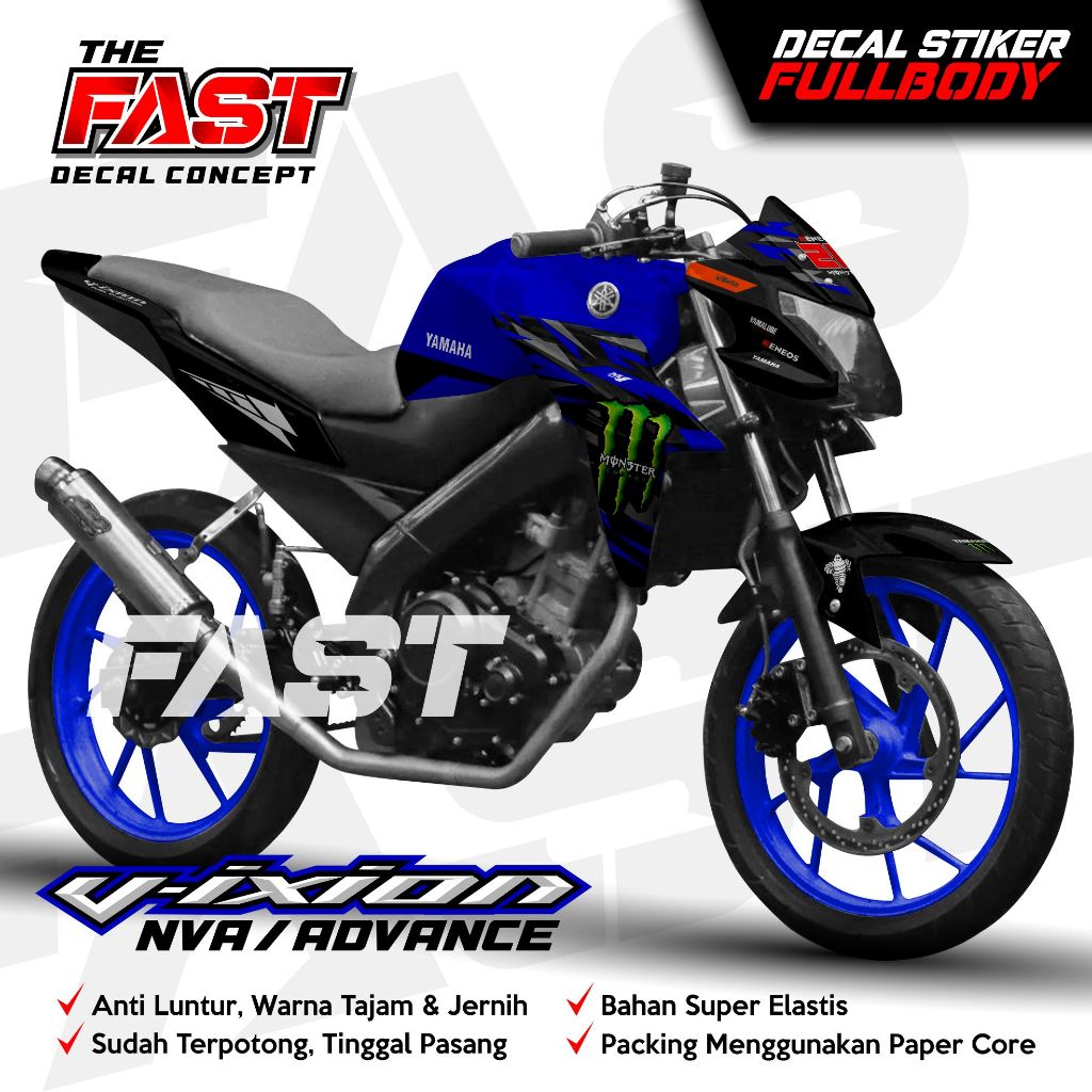 Jual TERBARU Decal Sticker Variasi Fullbody New Vixion NVA ADVANCE ...