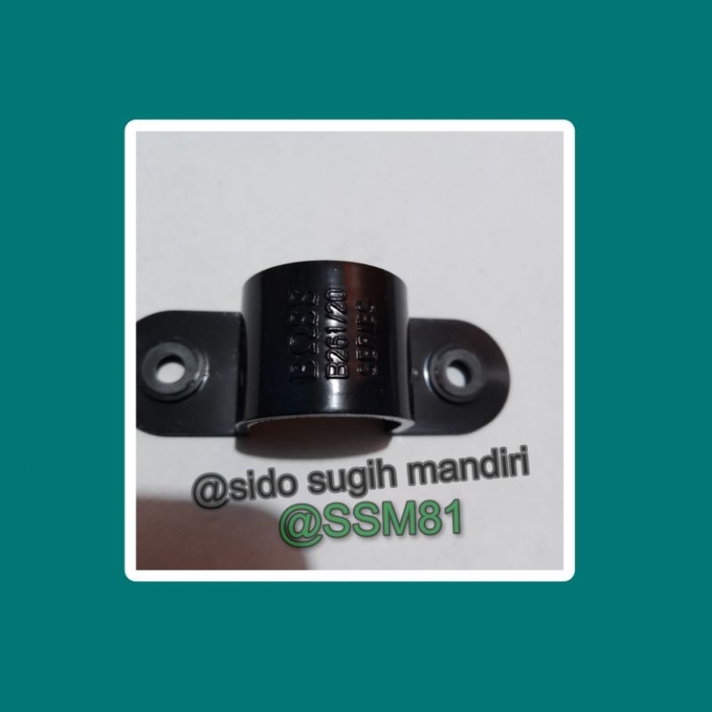 Jual klem pipa conduit 20mm warna hitam merek BOSS | Shopee Indonesia