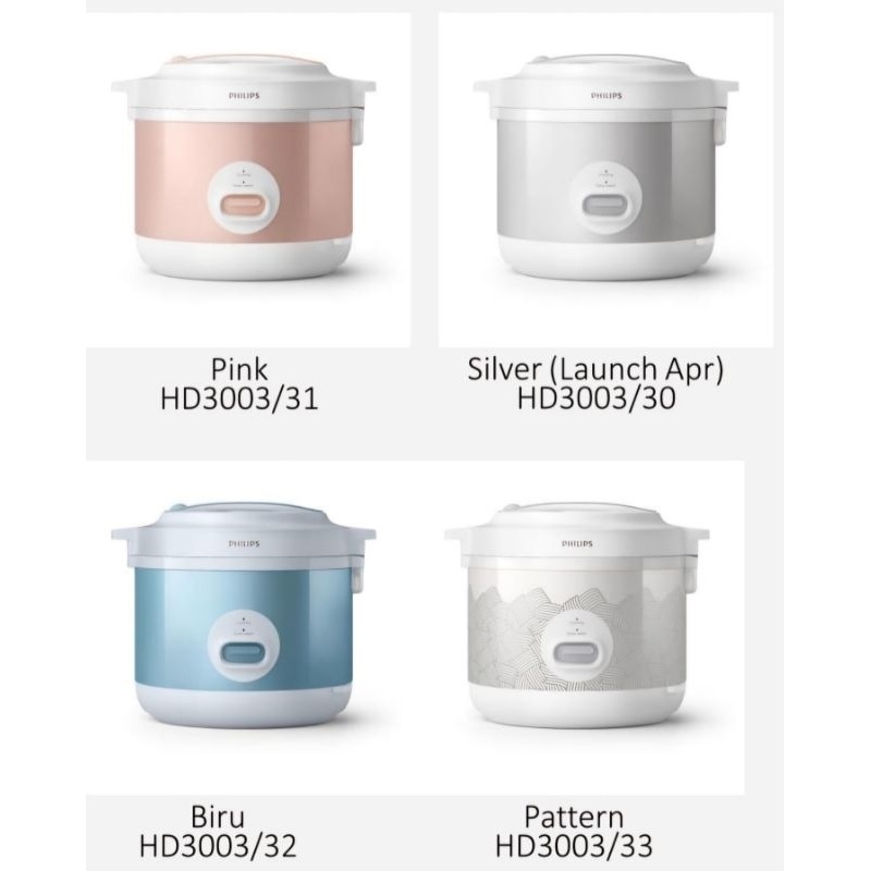 Jual Philips Rice Cooker 1000 Series HD3003 1.8 Liter - Garansi Resmi ...
