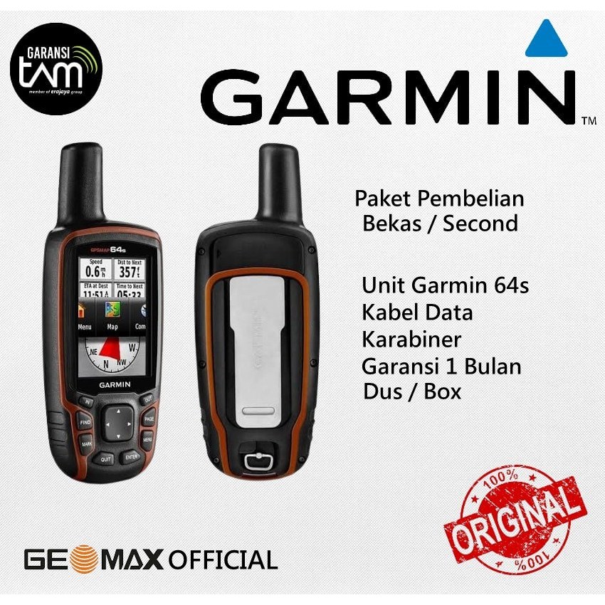 Jual Gps Garmin 64s Bekas Lengkap / Gps Garmin 64s Bekas Fullset ...