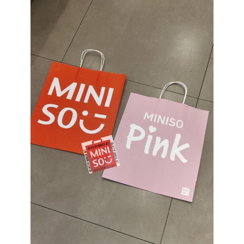 Jual MINISO 🆕 PAPER BAG MINISO (MINISO LAND / PINK / Small / Medium ...