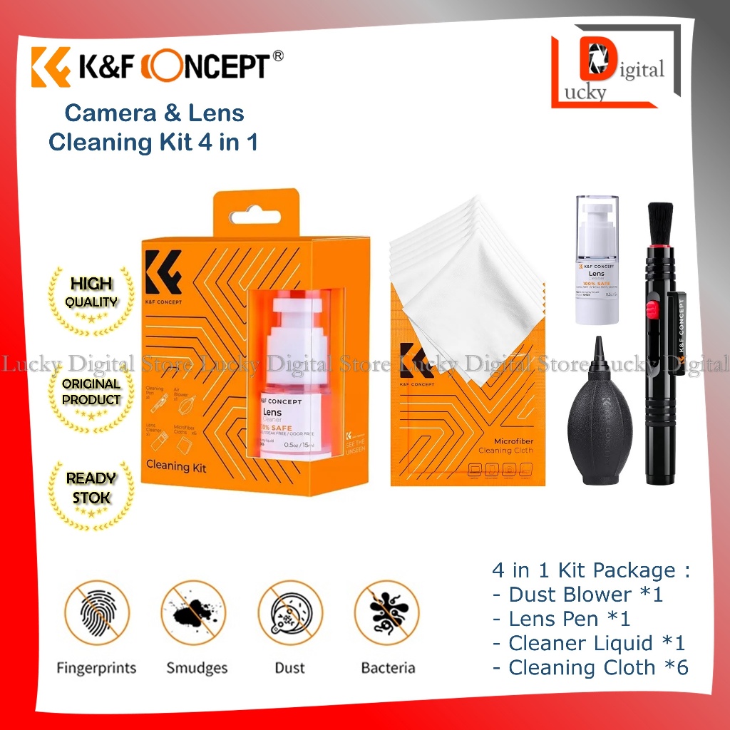 Jual K&F KnF Concept 4 in 1 Cleaning Kit for Camera Lens Laptop ...