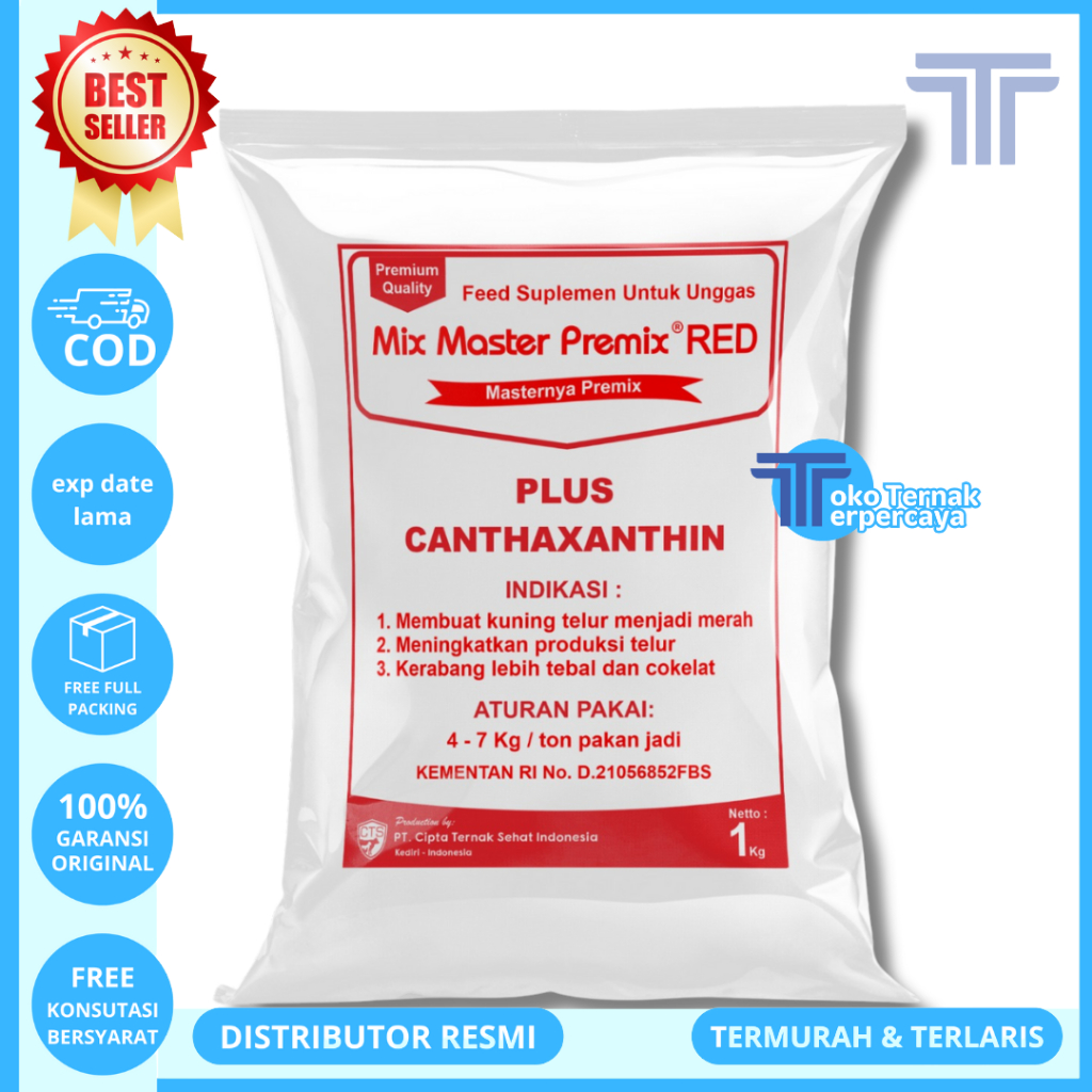 Jual MIX MASTER PREMIX RED 1 KG - Premix Ayam Bebek Petelur Plus ...