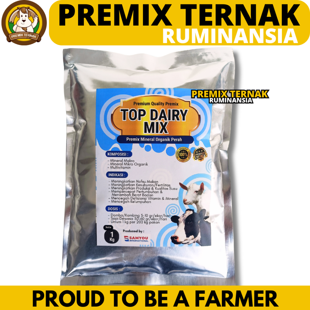 Jual TOP DAIRY MIX 1 KG - Premix Mineral Organik & Multivitamin Sapi ...