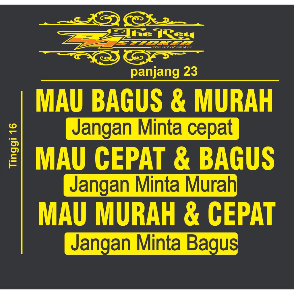 Jual Sticker mobil, Sticker Cutting kata kata mau bagus & murah ...