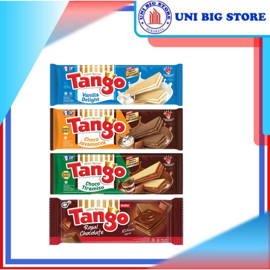 Jual Tango Wafer 130 gram Choco Tiramisu Vanilla Java Mocca Coklat ...