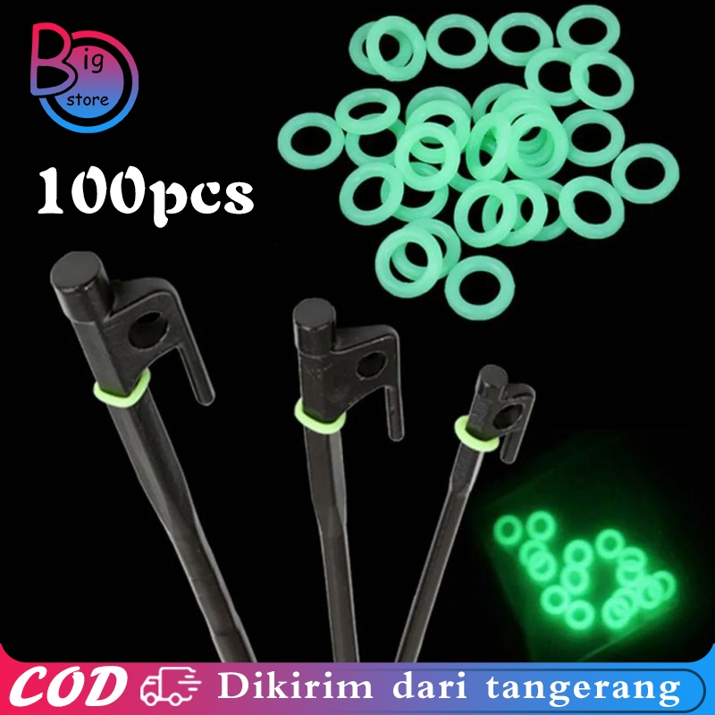 Jual Isi 100pcs O Cincin Karet Fluorescent Pasak Camping Ring Bulat ...