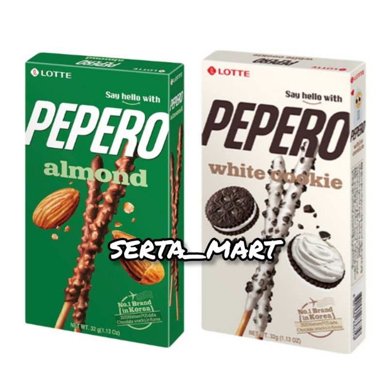 Jual Lotte Pepero Biskuit Stik Almond / White Cookie 32gr - Biscuit ...
