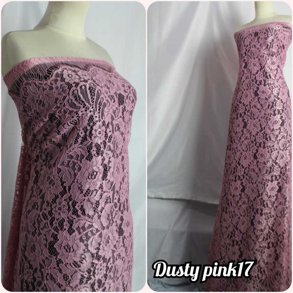 Jual Kain Brokat Semi Francis Serian Rose Gold Kebaya Bali, Outer ...
