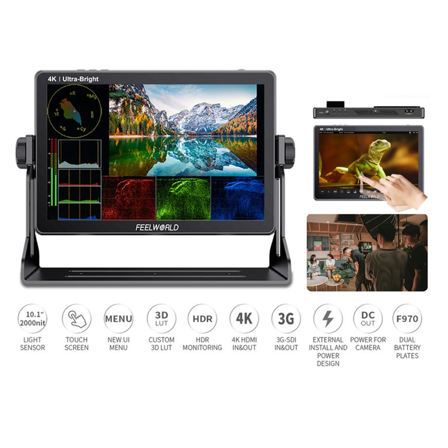 Jual FeelWorld LUT11S 10.1" Inch 4K Ultra Bright Touchscreen 3G SDI 4K ...
